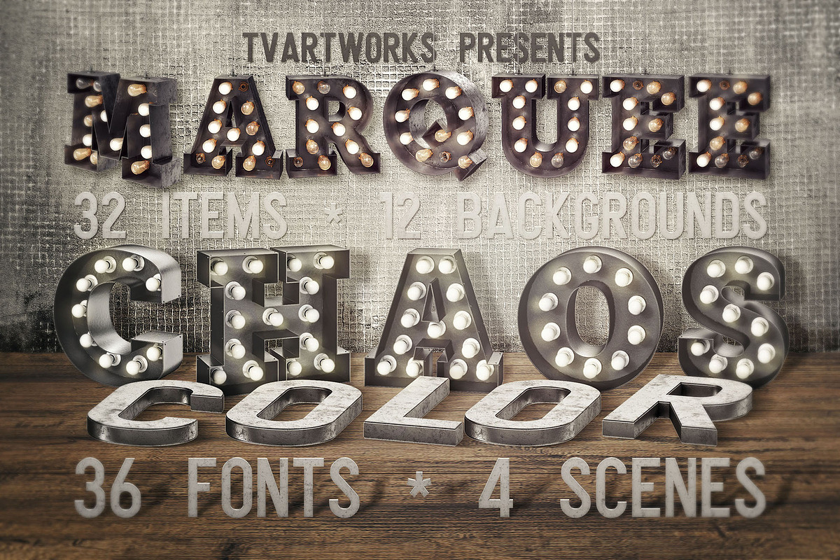 Marquee Chaos View - Color Fonts, a Font by TVartworks