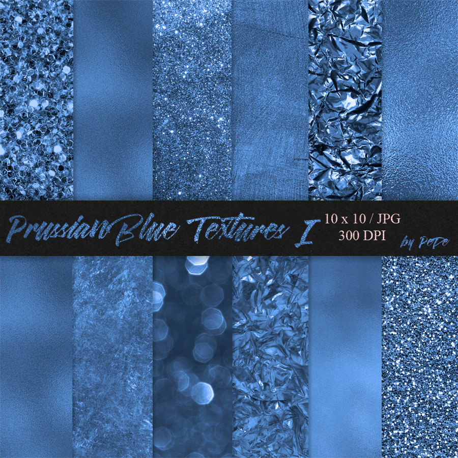 Prussian Blue I, a Texture Graphic by PeDe Designs