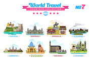 World Travel Countries Collection 7, an Illustration by Sentavio