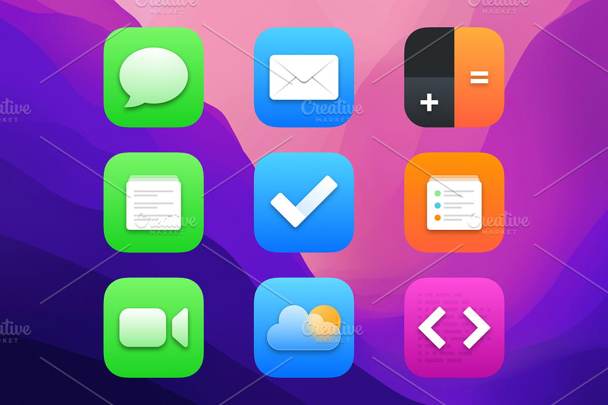 36 macOS styled icons