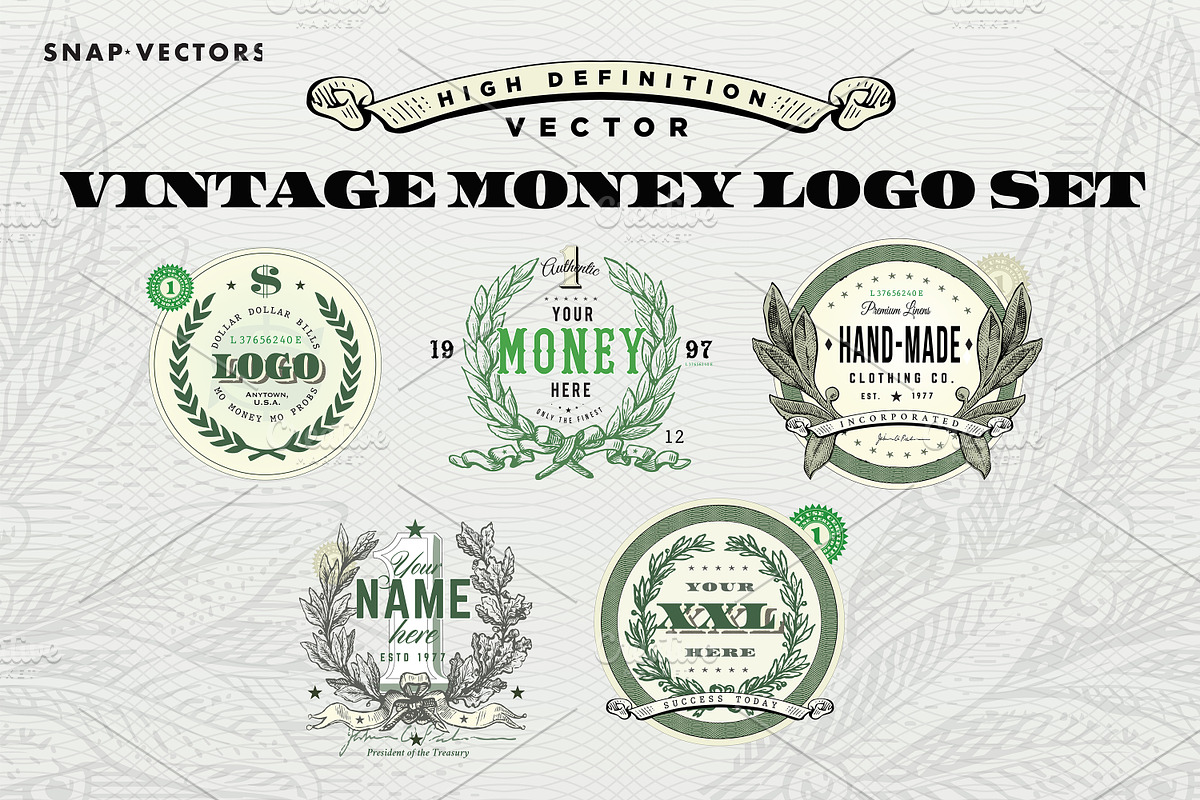 Vector Money Logo Bundle, a Branding & Logo Template by Snap Vectors