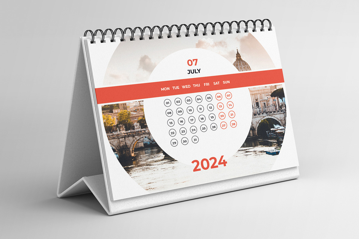 Desk Calendar 2024 | Creative Market
