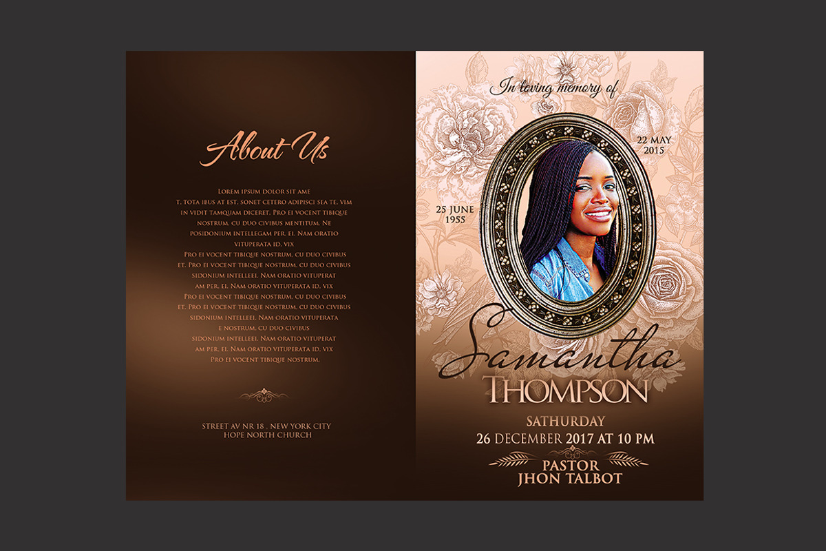 Funeral Porgram Template, a Brochure Template by DSGraphicDesign