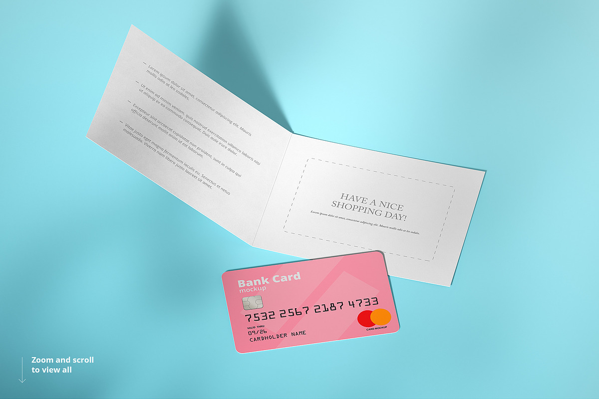Credit / Bank Card Mockup, a Merchandise Mockup by WebAndCat