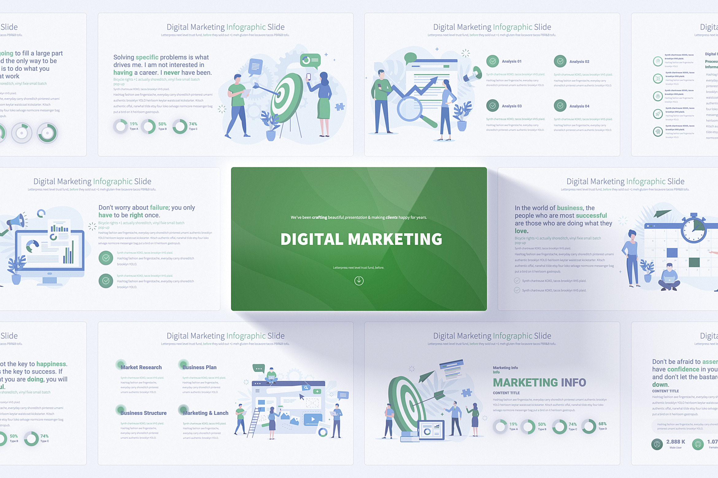 Digital Marketing PowerPoint Slides, a Presentation Template by Pulsecolor