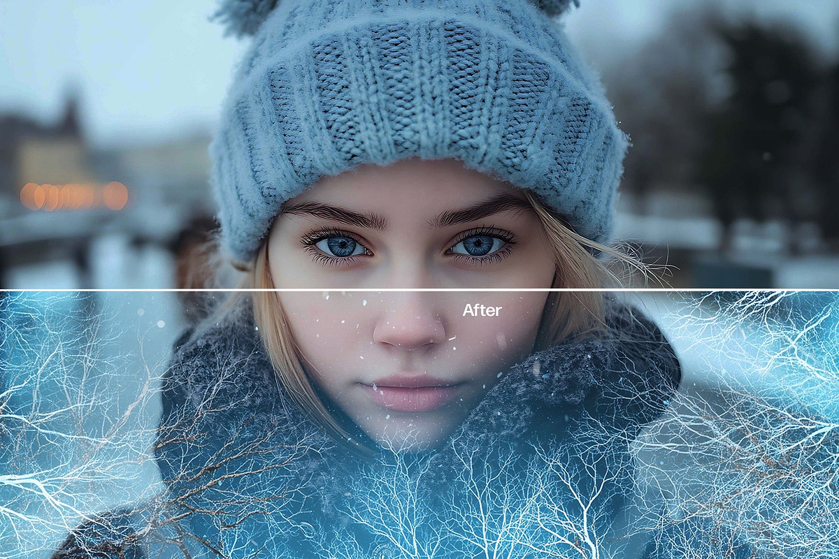 Frozen Tree Border Photo Effect, a Layer Style Add-On by DesignerCandies