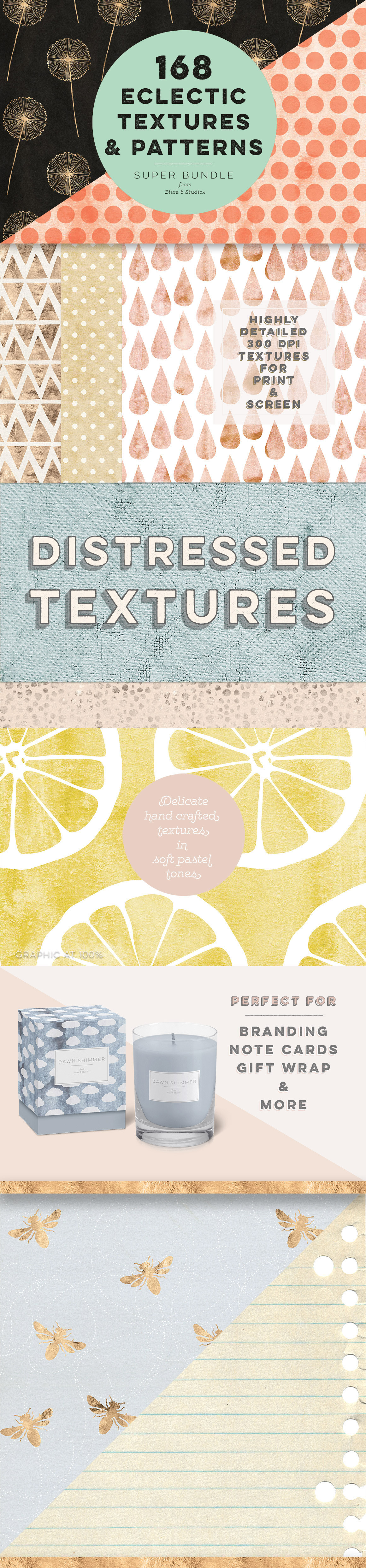 168 Eclectic Textures & Patterns, a Pattern Graphic by Blixa 6 Studios
