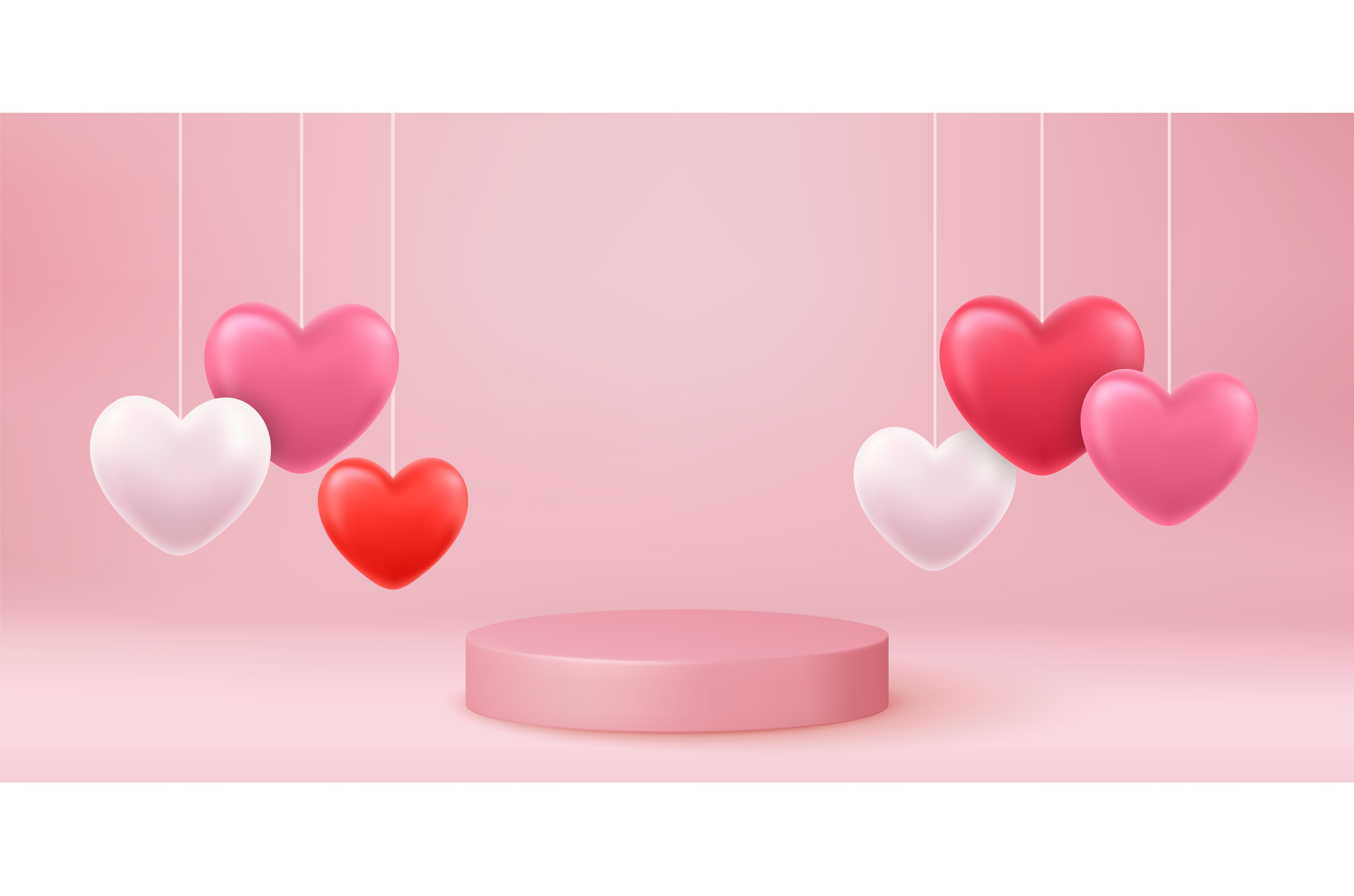 Stage podium with heart, a Decorative Illustration by ModVector