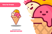 Ice Cream Cartoon Illustration, a Food Illustration by SilentOwl Studio