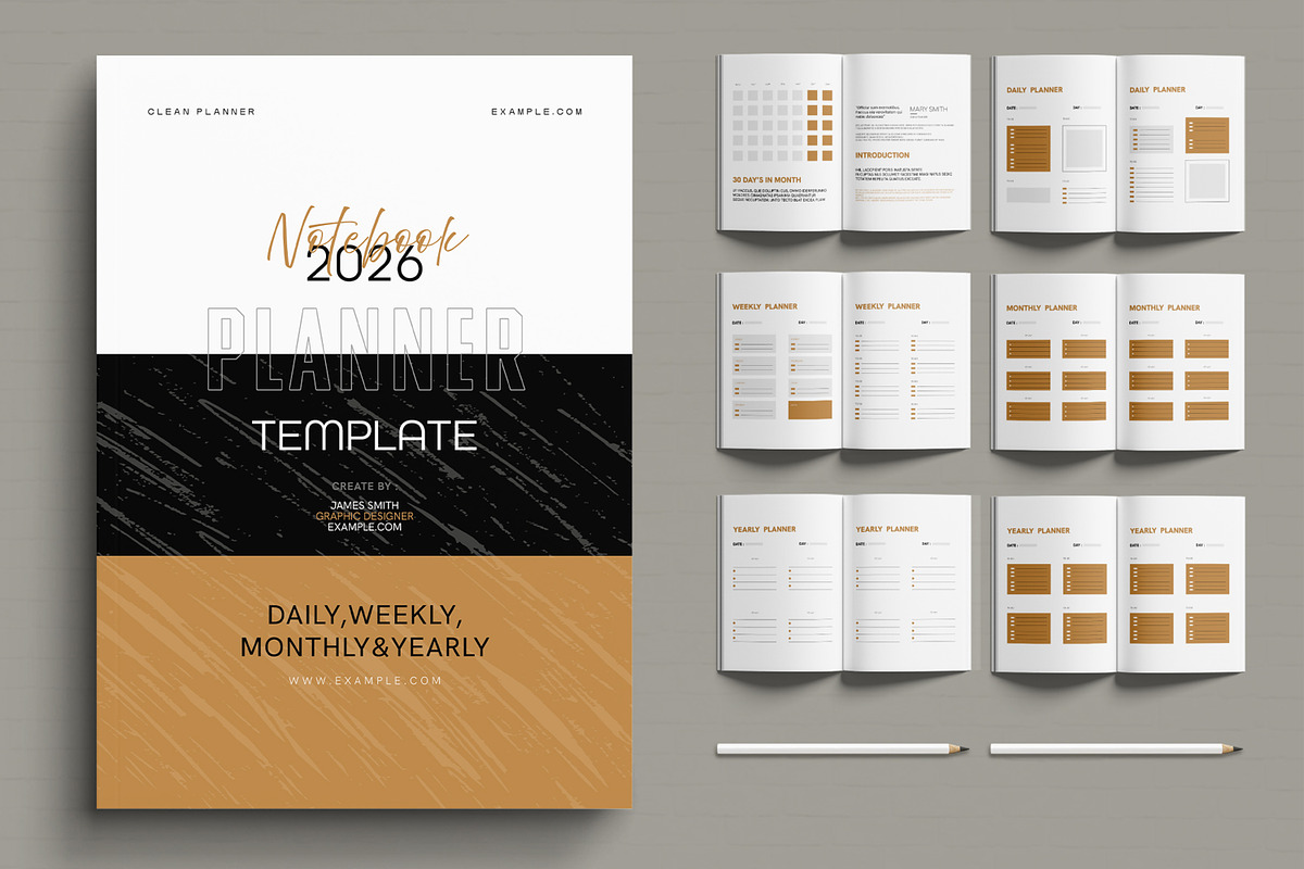 Daily Weekly Monthly Planner Design