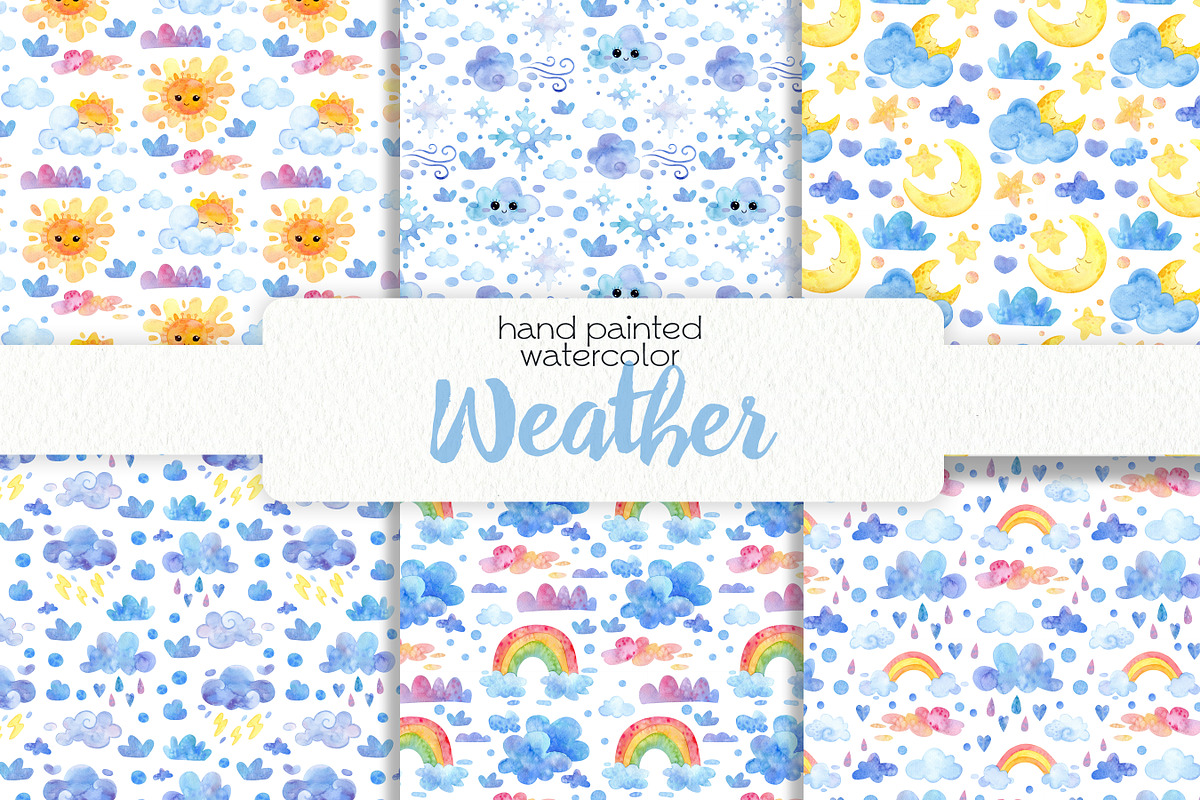 Watercolor Weather, an Illustration by OllyKo Art