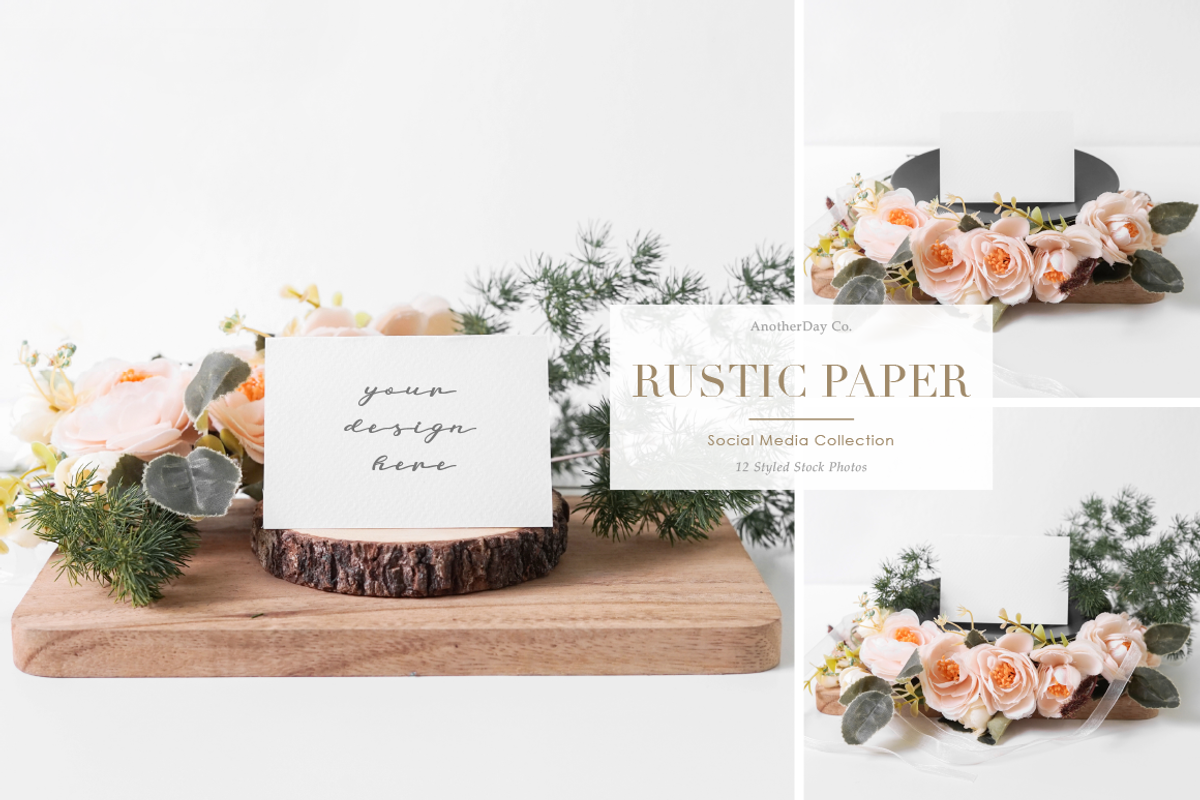 Rustic Paper Styled Stock Photos, a Print Template by Anotherday Co ...