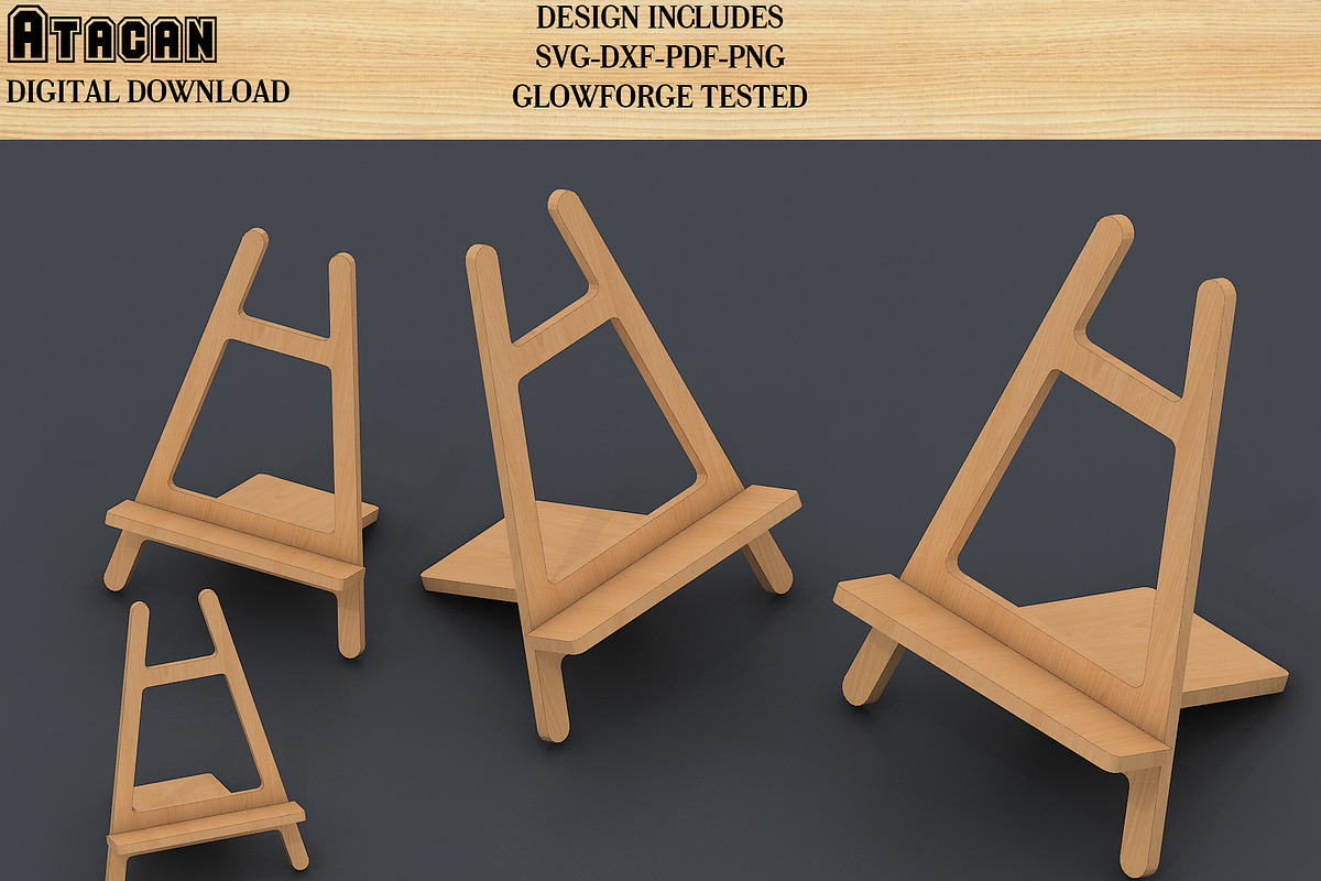Mini Easel Stand Laser Cutting Files, a Graphic by AtacanDigital ...