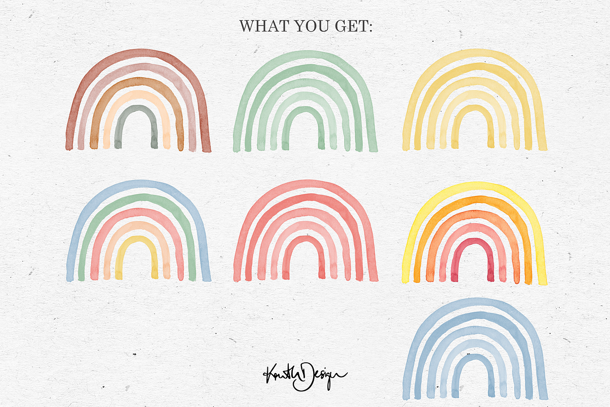 ALL IN RAINBOW BUNDLE / PNG + VECTOR, an Illustration by KruthDesign
