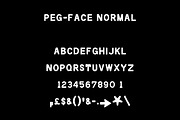 Peg-Face, a Handwritten Font by Anthony Oram