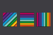 Colorful square lines background set, a Texture Graphic by Lin´s