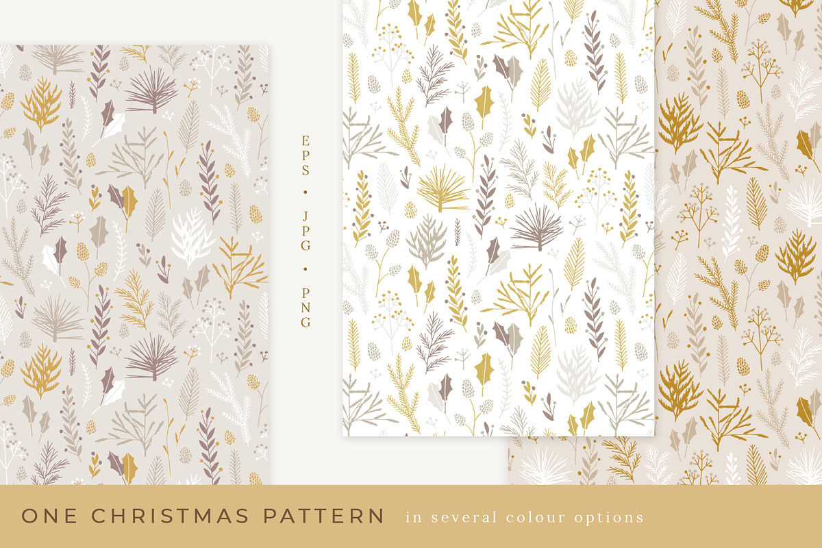 Christmas Floral Pattern/Background, a Pattern Graphic by eclosque