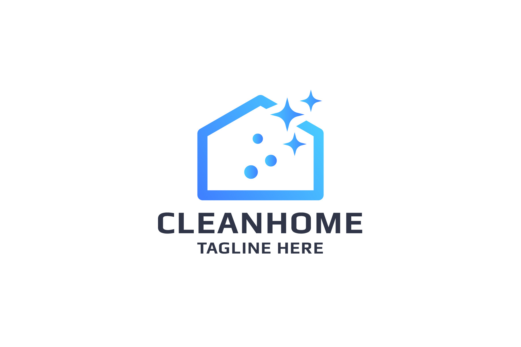 Clean Home Logo, a Branding & Logo Template by Design_Planet