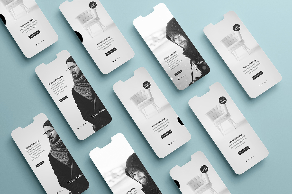 10 minimal smartphone mockup
