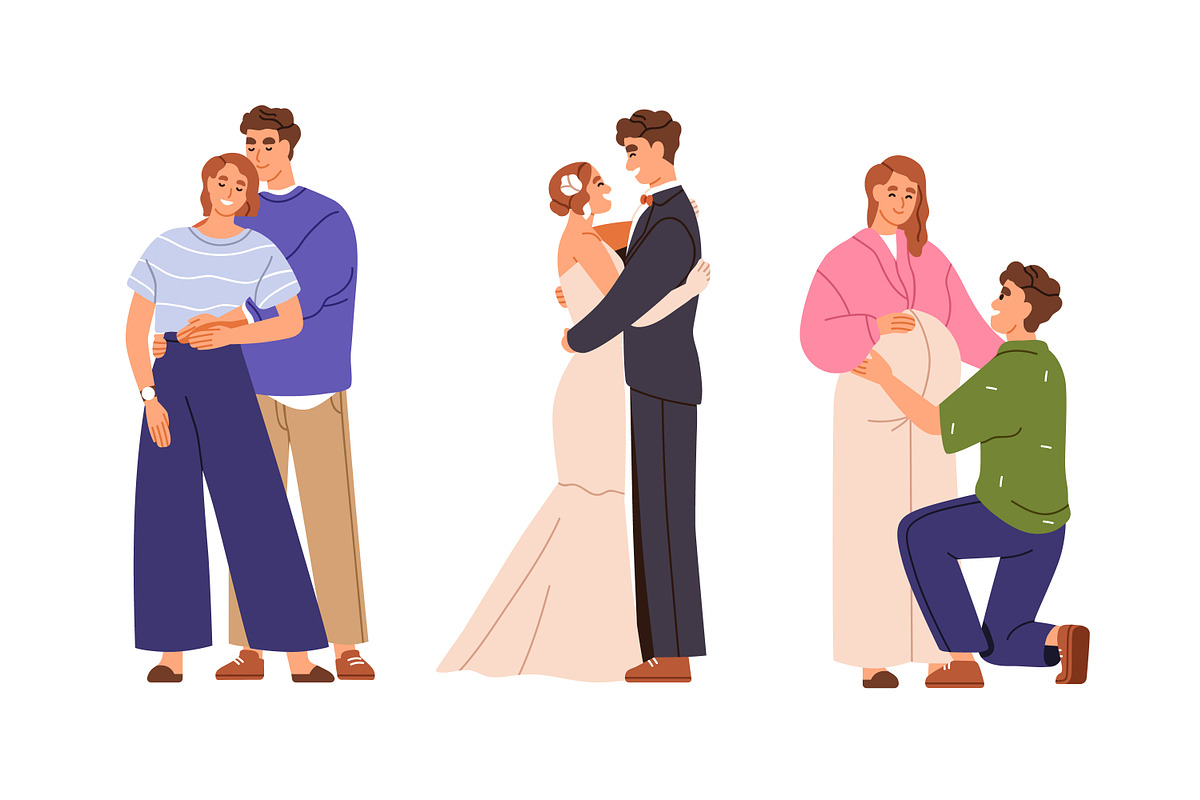 Growing family life stages concept, a Person Illustration by Good Studio