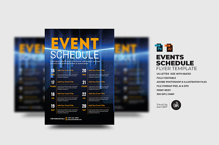 Film Festival Event Schedule Poster | Flyer Templates ~ Creative Market