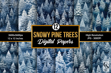 Winter Foil digital papers | Graphic Patterns ~ Creative Market