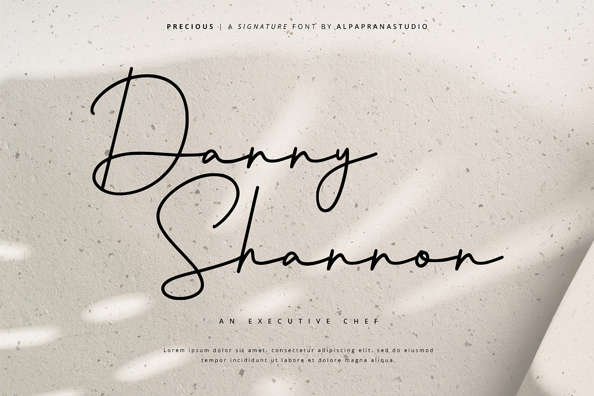 Precious - Signature Font