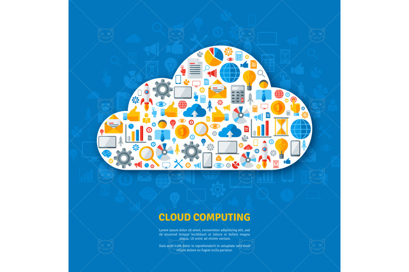 Cloud Computing, a Technology Illustration by kotoffei
