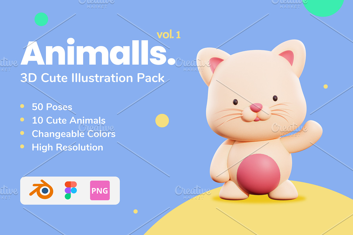 3D Animal Character Pack Vol 1
