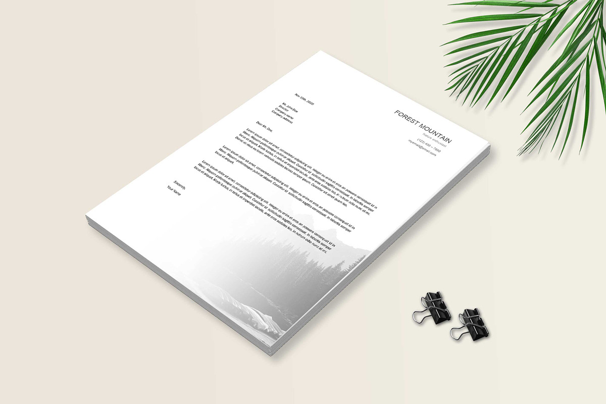 Creative Nature Letterhead design, a Graphic by Stanin Studio