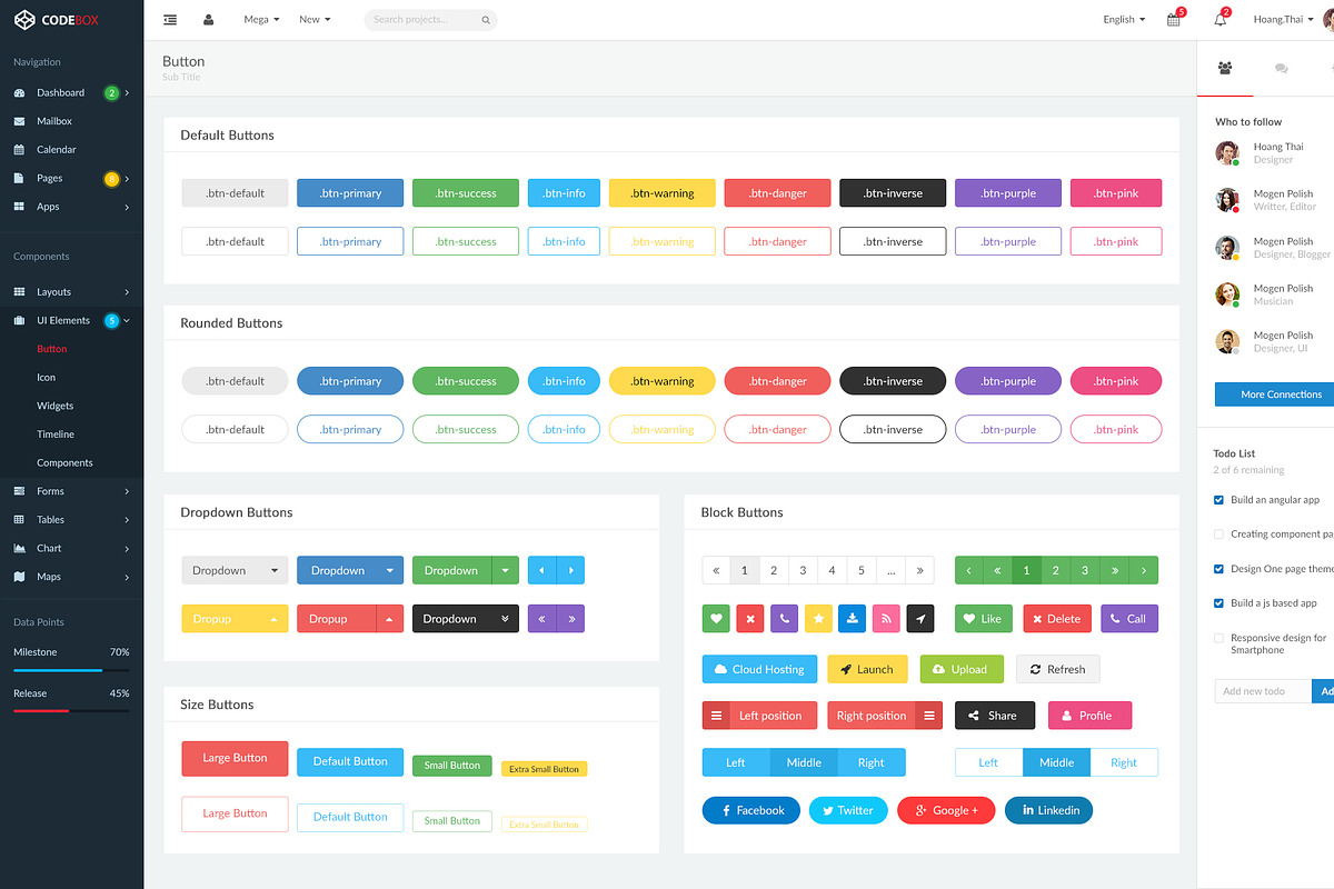 CodeBox – Admin Dashboard UI, an UI Kit Template by hoangpts