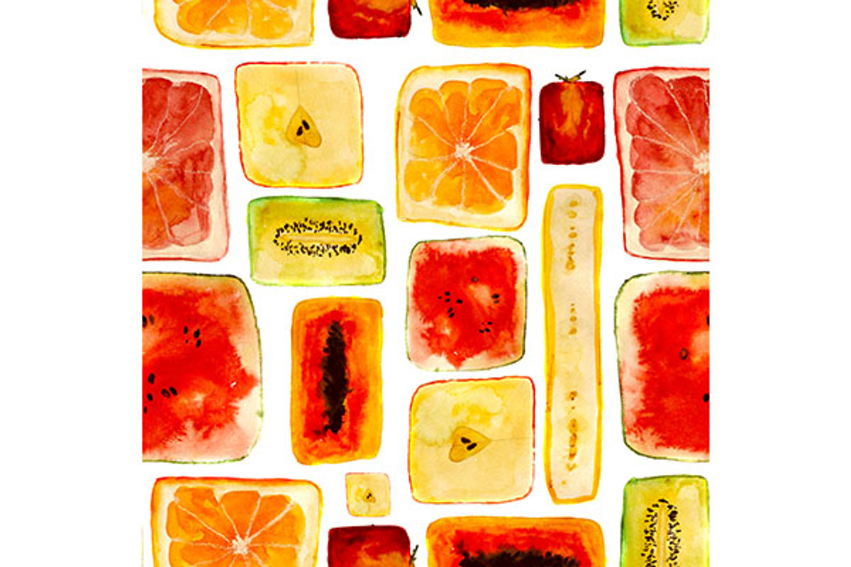 Juicy hand-drawn patterns, a Pattern Graphic by Katerina Tova