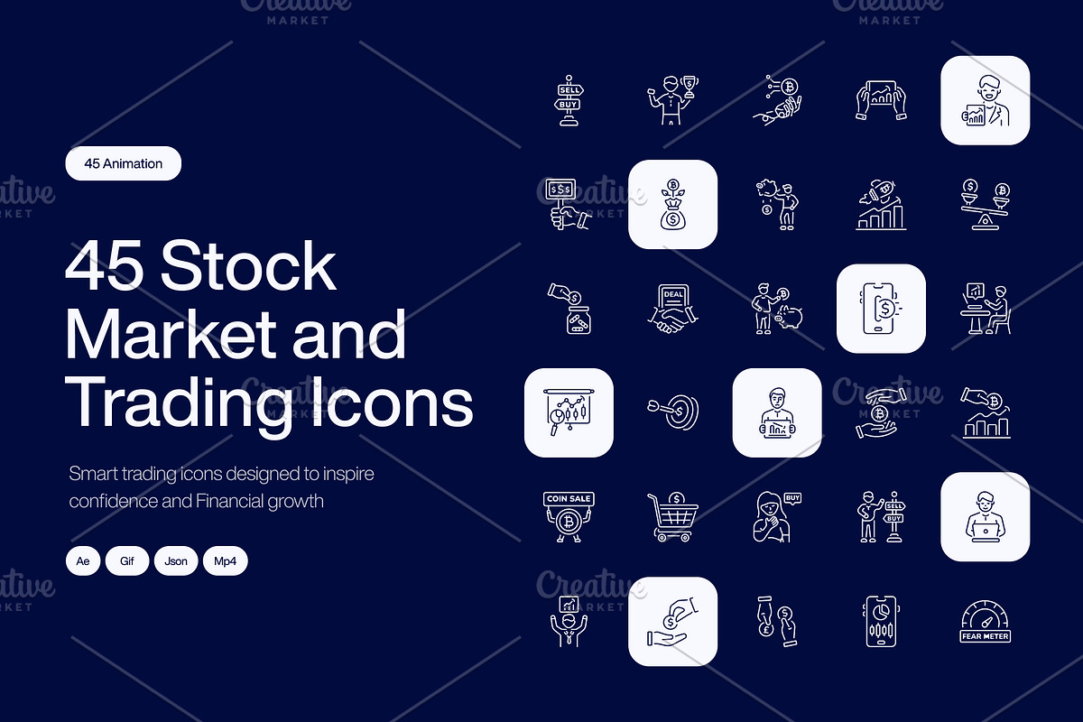 Animated Stock Market and Trading