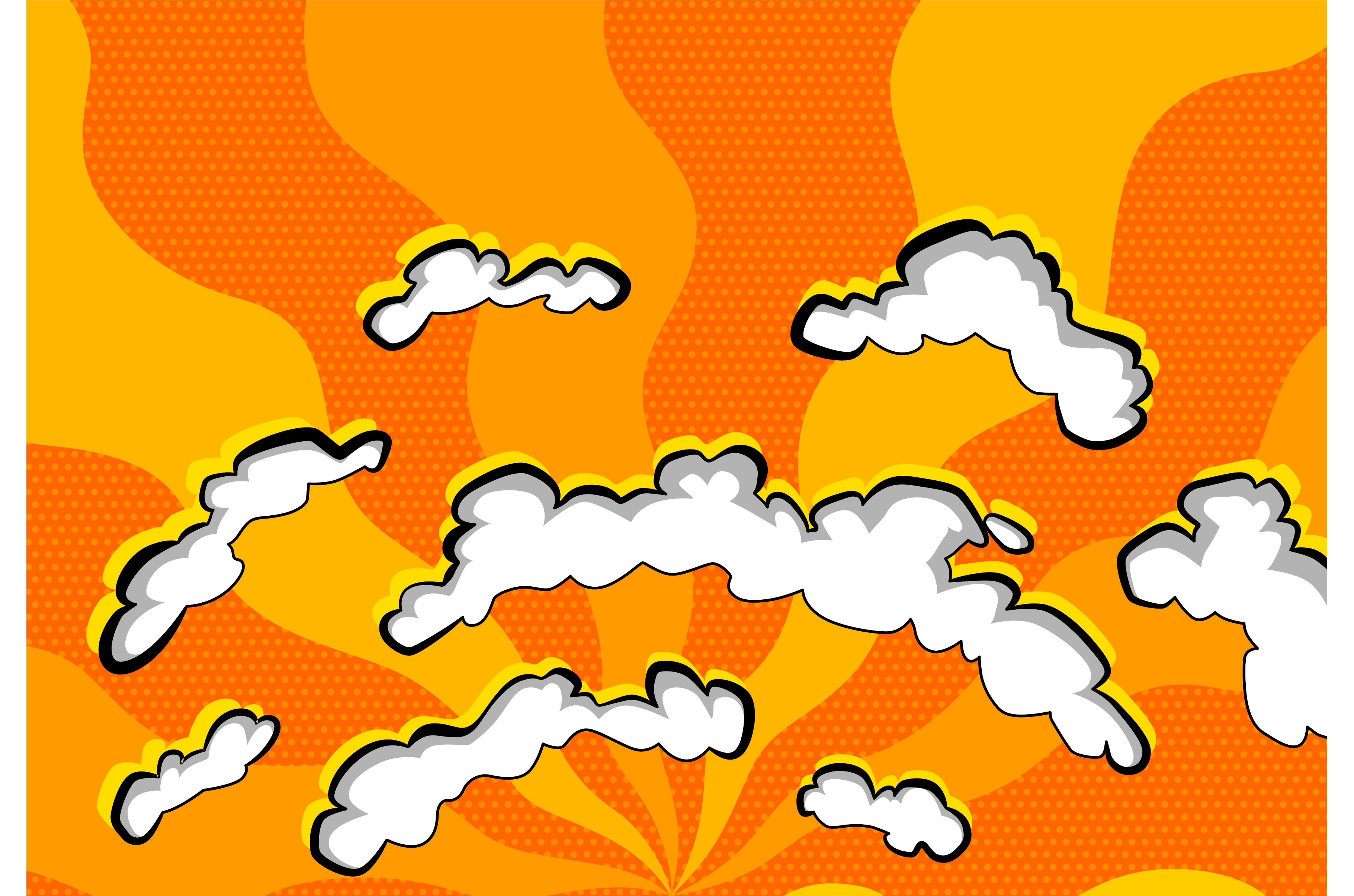 Sunset comic background, an Illustration by Things for designers