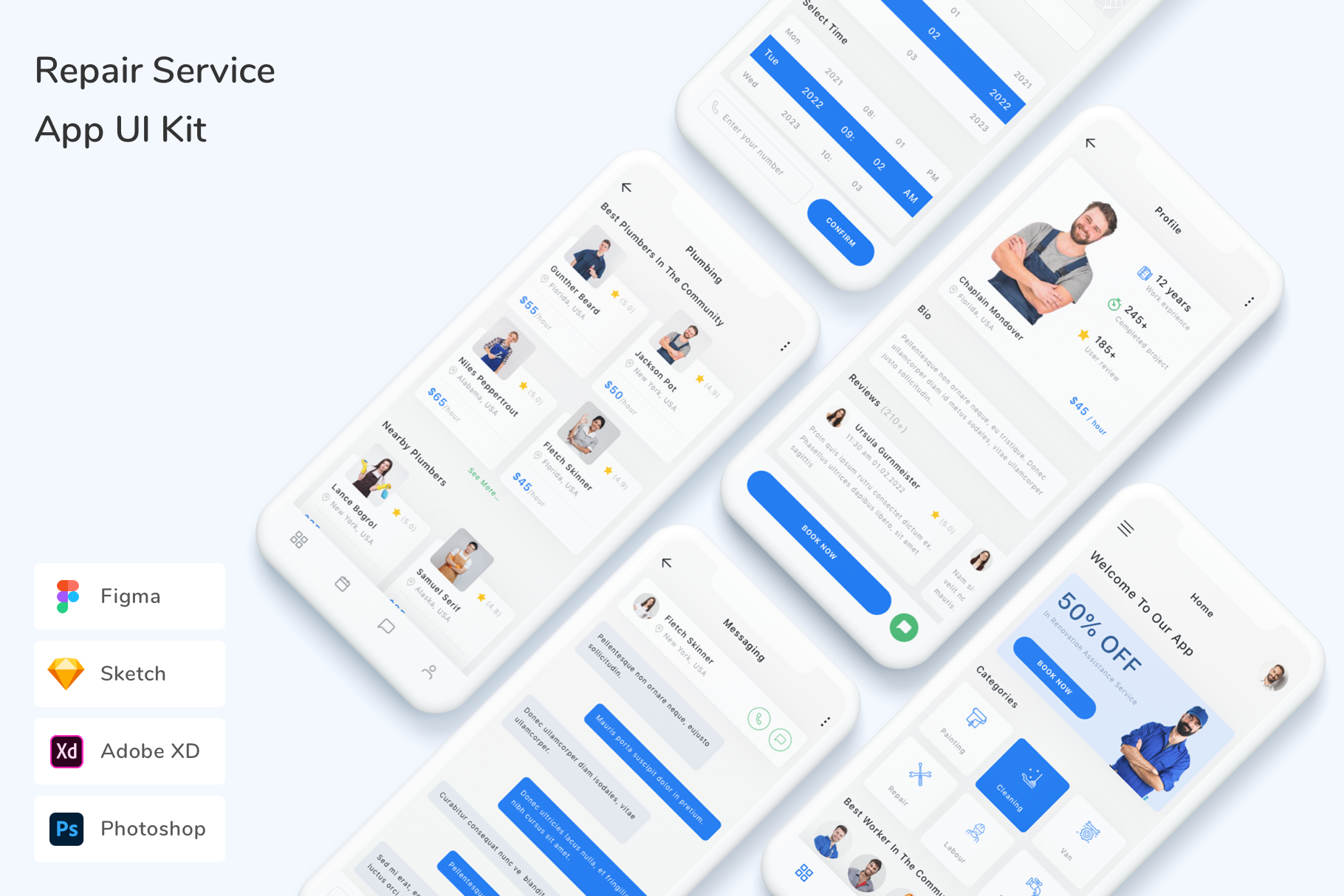 Repair Service App UI Kit, an UI Kit Template by Betush