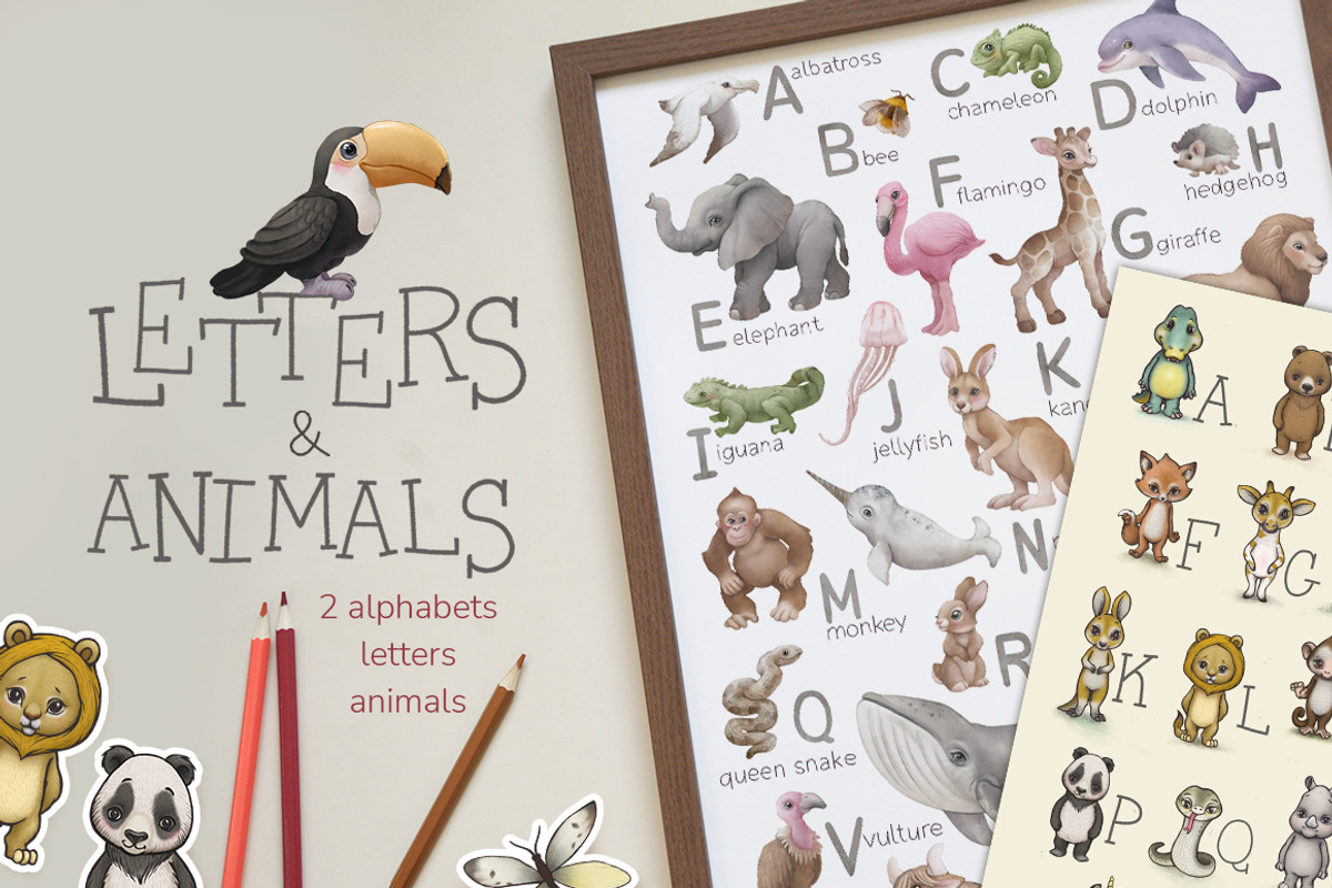 Animal Alphabet letters ABC nursery