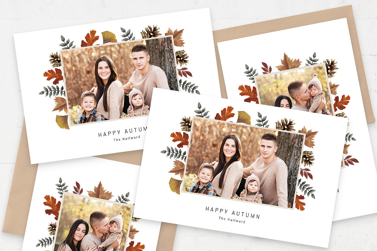 Fall Autumn Photo Card Template, a Card Template by BrandPacks