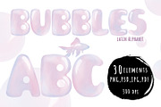 Pink Bubbles Latin Alphabet, an Illustration by Julia_Raketic