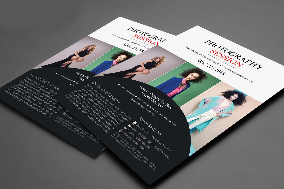 Photography Session Flyer Template, a Flyer Template by Madhabi Studio