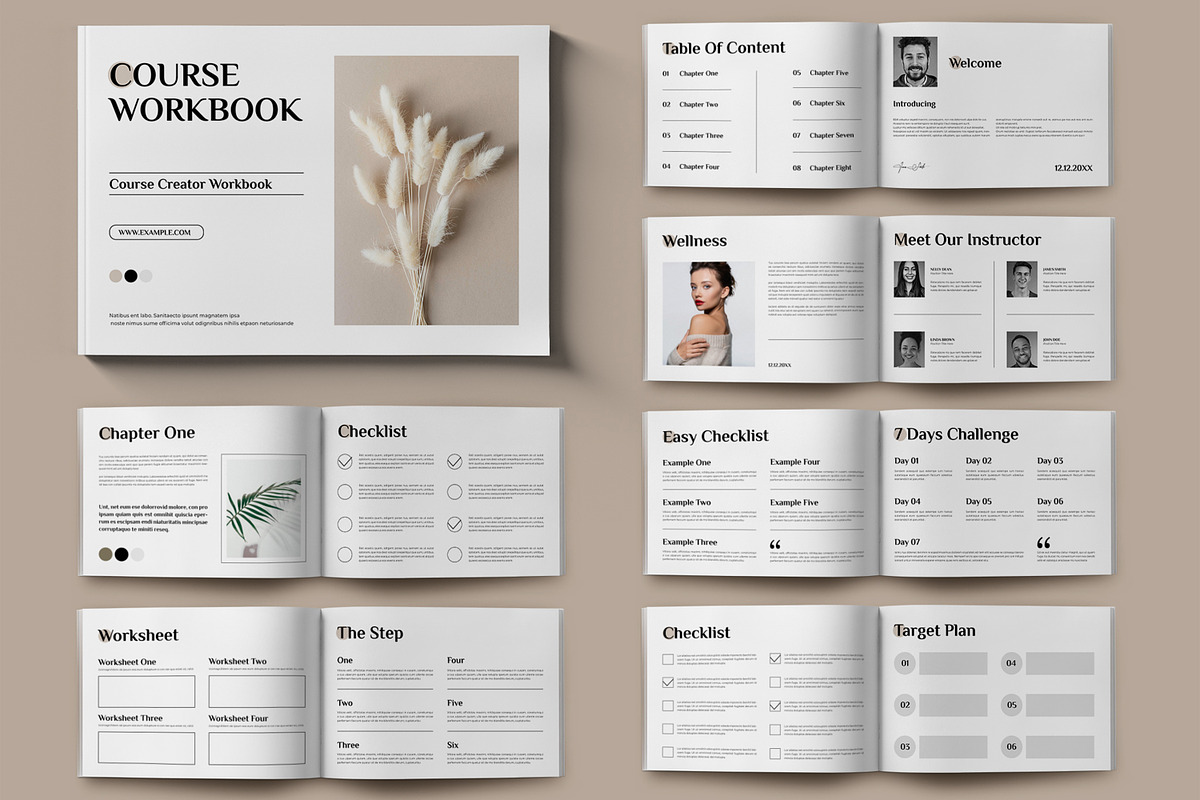 Course Workbook Layout