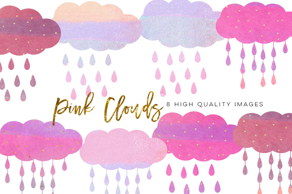 pink clouds clip art, a Texture Graphic by Sunflower Day Love