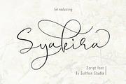 Syakira Scipt, a Script Font by Sulthan Studio
