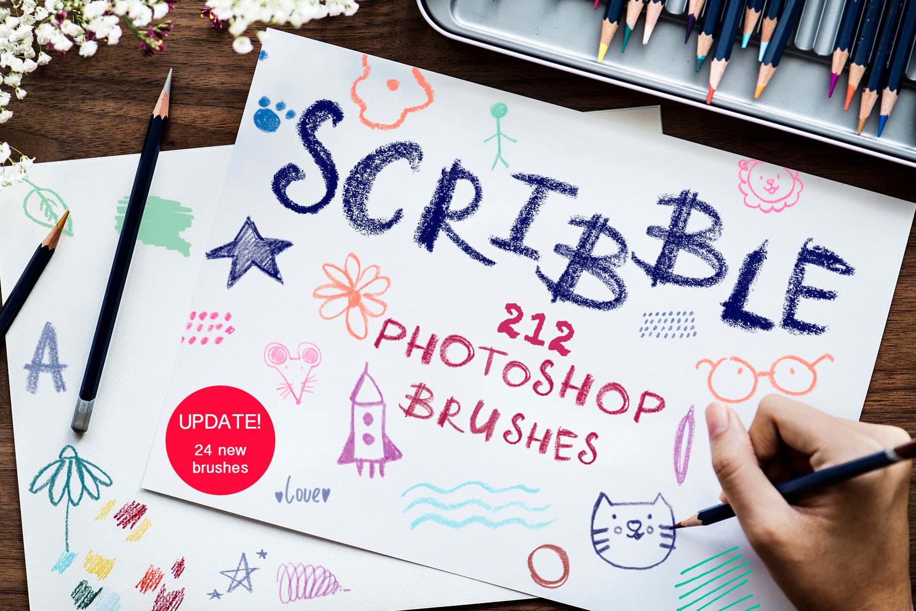 Scribble-PS Brushes, a Brush Add-On by Vera Suleimanova