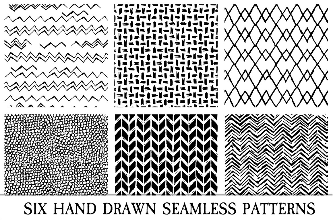 Handrawn Seamless Pattern Overlays, a Pattern Graphic by Colors on Paper