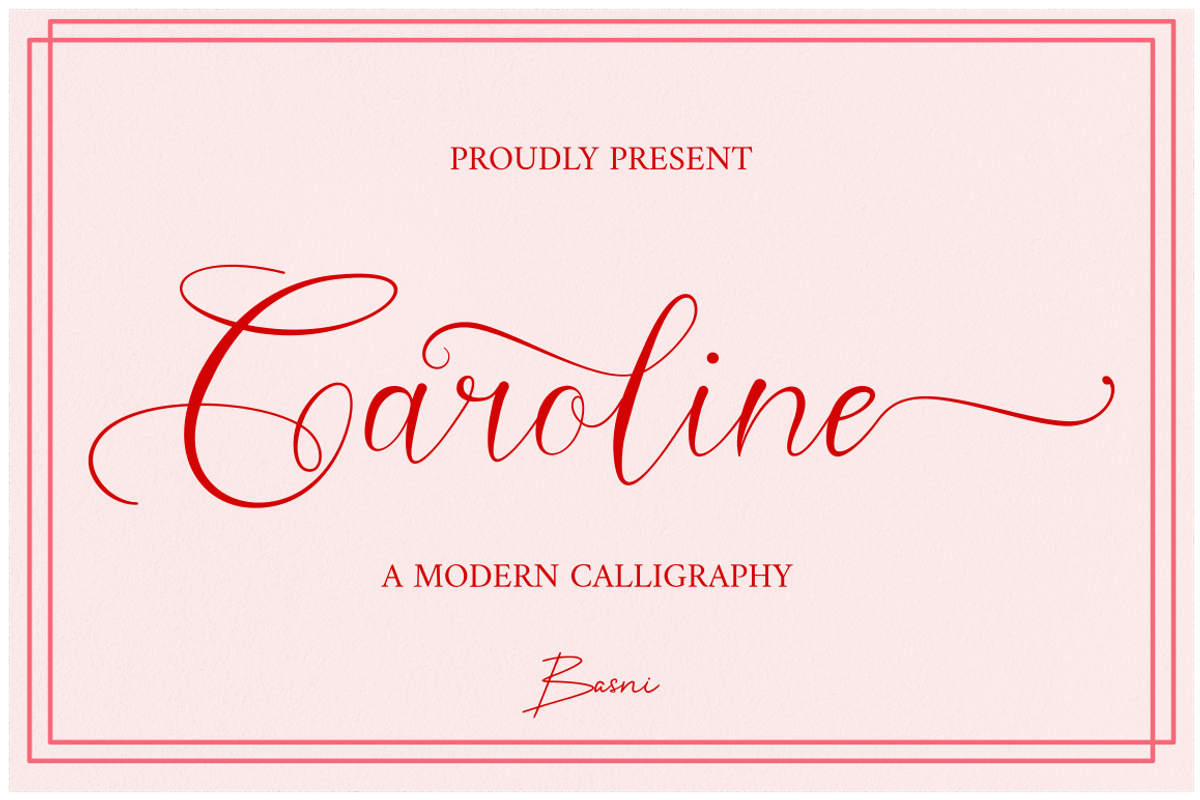 Caroline Modern Calligraphy font