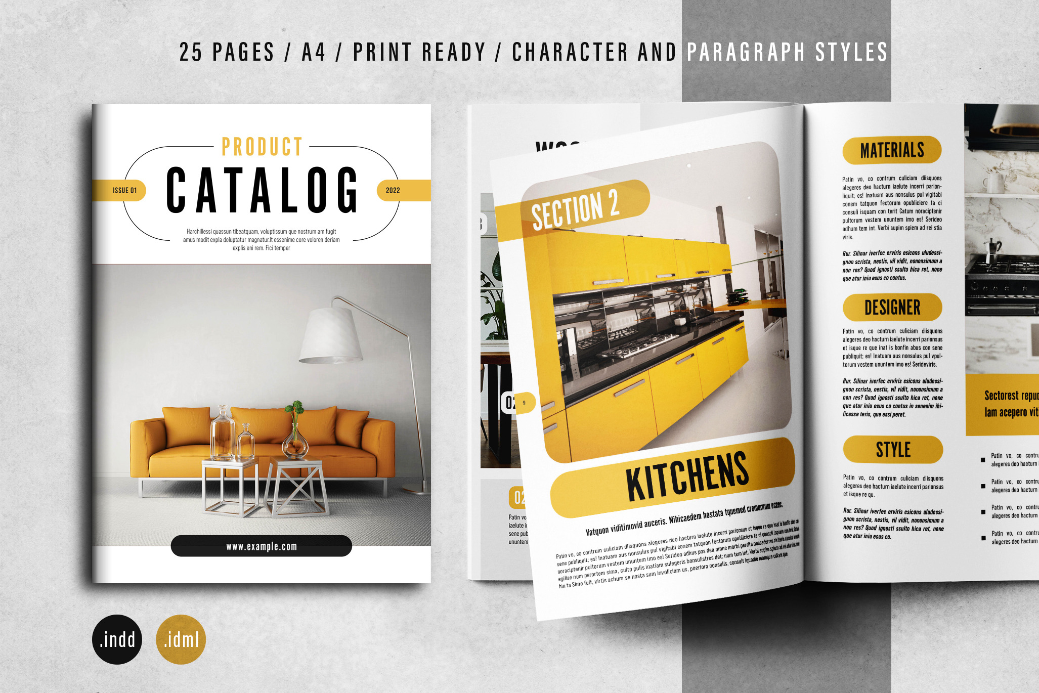 Furniture Product Catalog Layout
