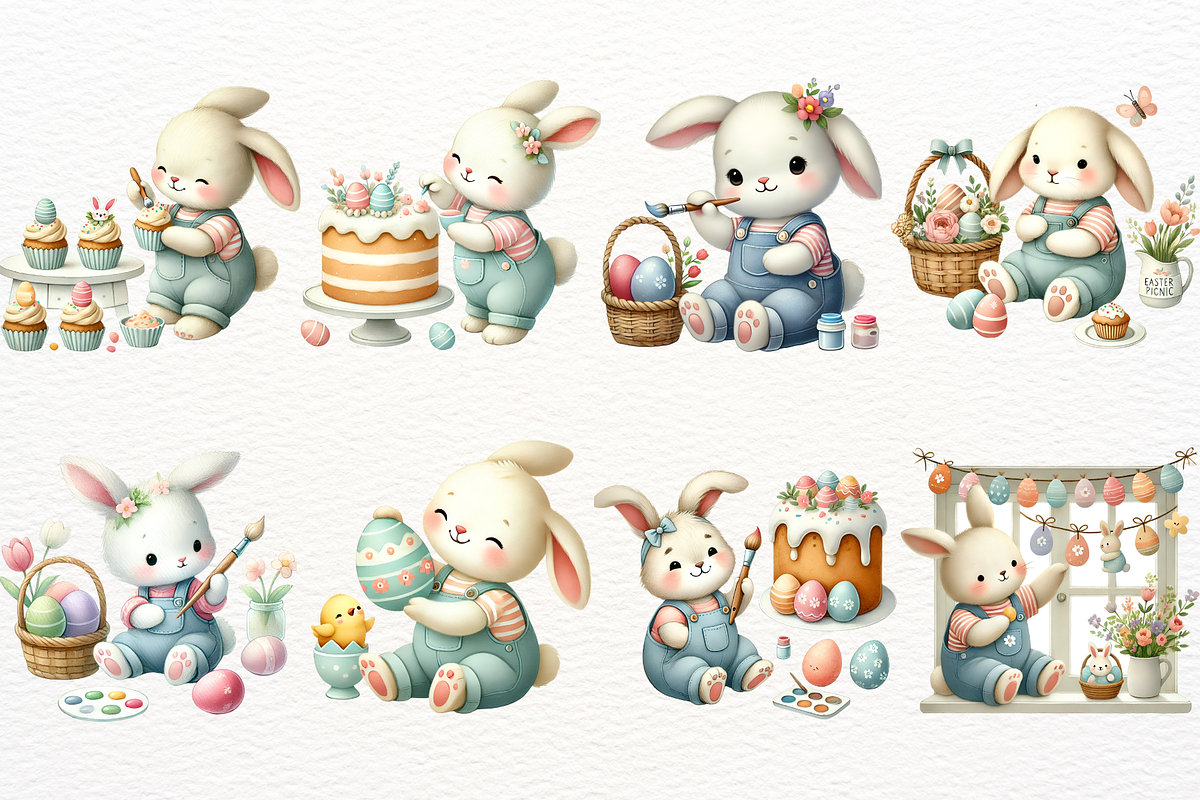 Nursery Easter Bunny PNG Clipart, an Animal Illustration by ...