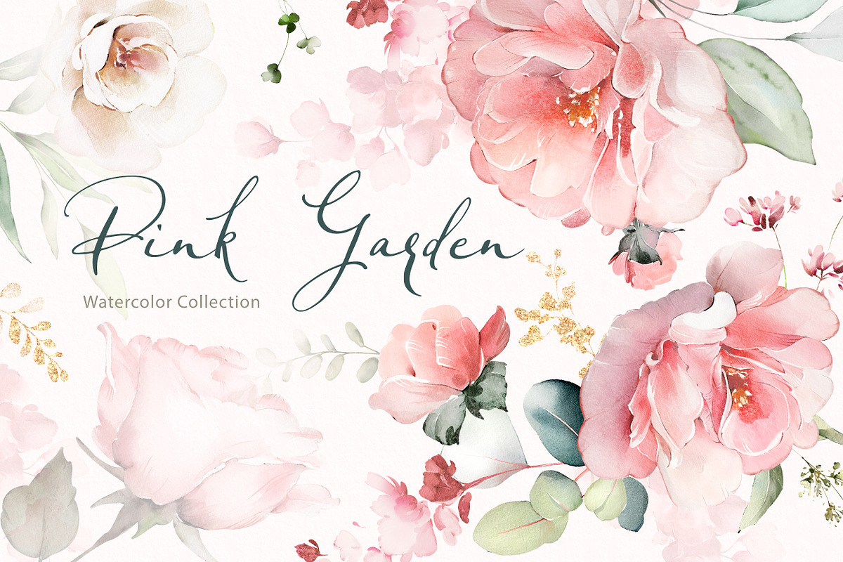 Pink Watercolor roses, a Decorative Illustration by Lisima
