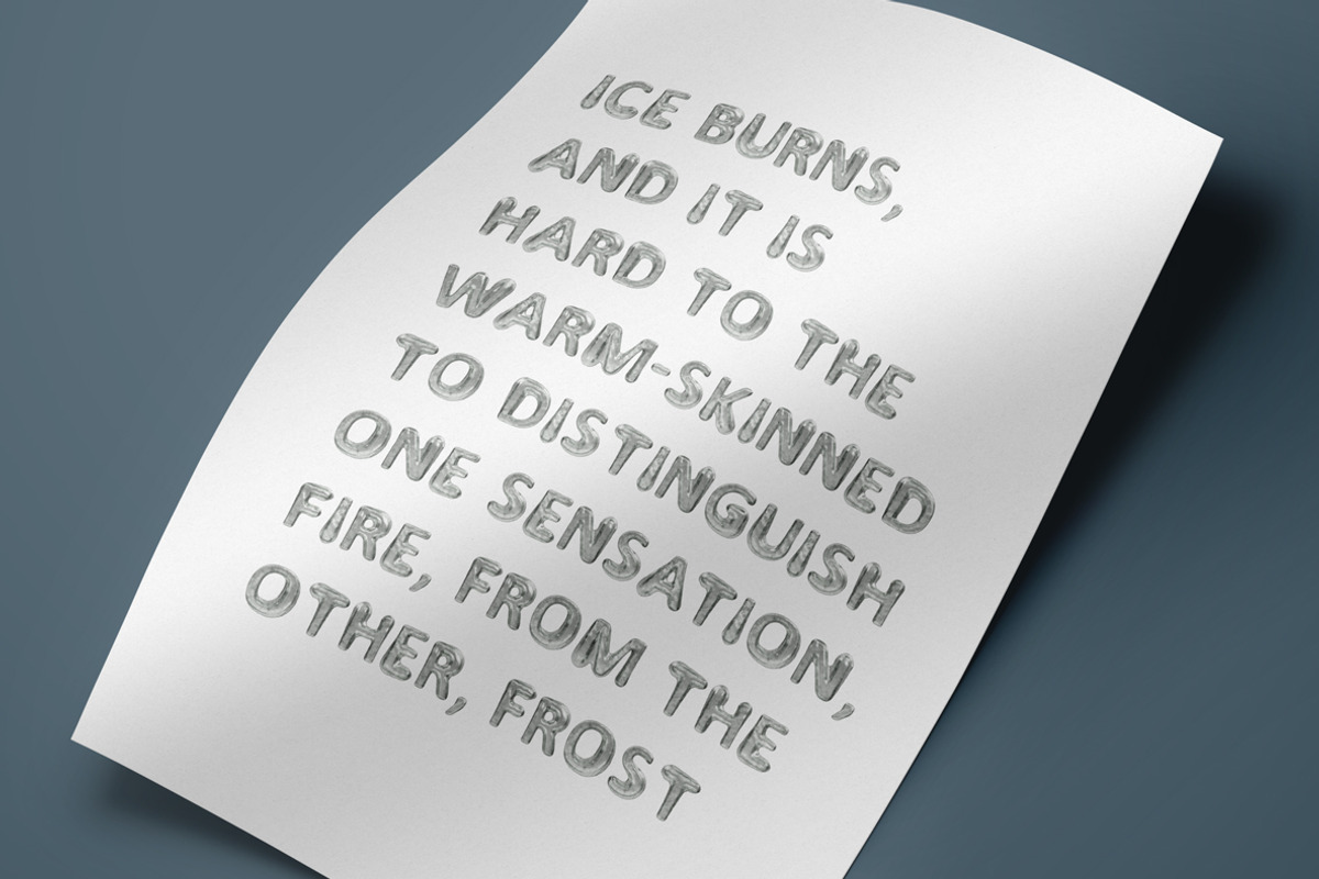 Melted Ice Font - OpenType Typeface