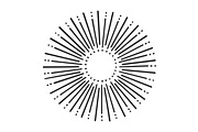 Sunbeam sun line art sketch vector, an Illustration by AlexArt